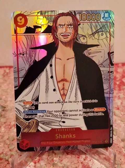 ONE PIECE TCG SHANKS ROMANCE DAWN MANGA Alt Art SEC OP01-120 V3 ...