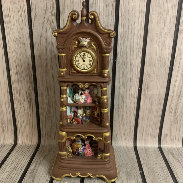 VINTAGE FRANKLIN MINT Mousefield Manor Musical Grandfather Clock ...