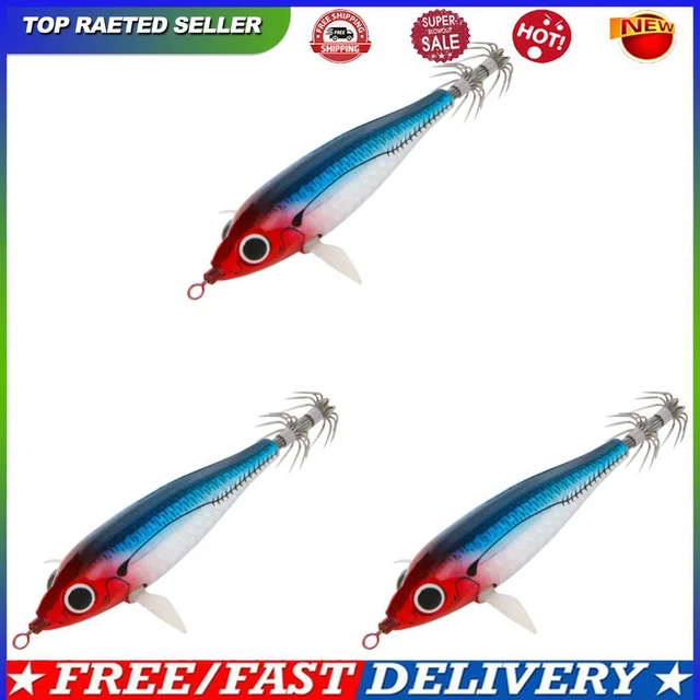 83MM LUMINOUS SQUID Lure Octopus Bait Realistic for Saltwater ...