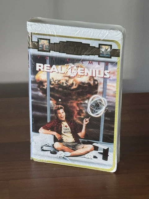 REAL GENIUS VHS GOLD Clamshell - Val Kilmer Sealed With Watermarks ...