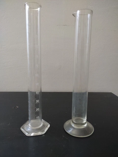 LOT DE 2 Éprouvettes Graduée De Laboratoire avec Bec Verseur - Pyrex ...