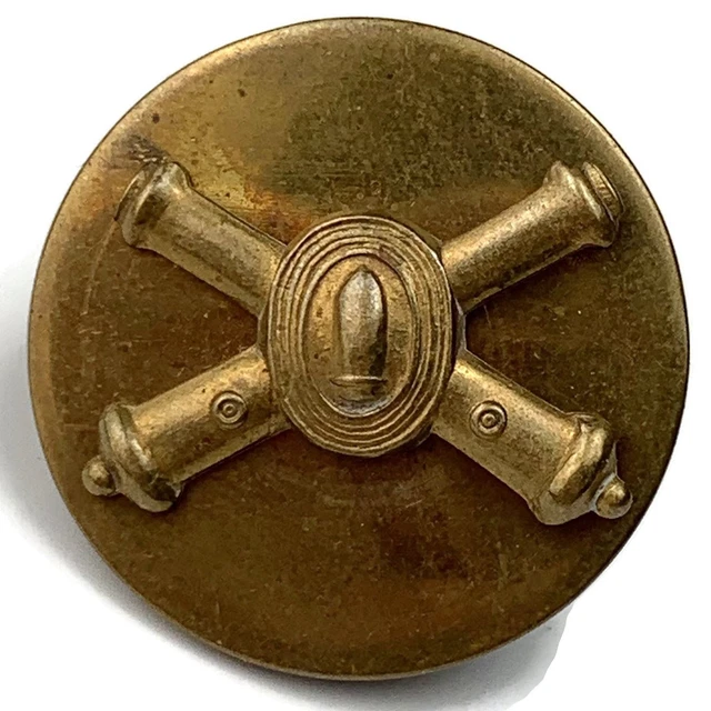 WW2 UNITED STATES US Army American COASTAL ARTILLERY Collar Disc Badge ...