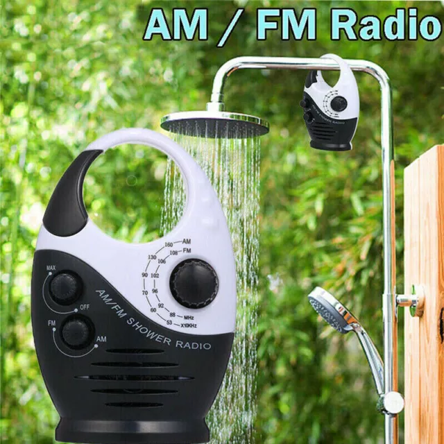 Shower Radio Waterproof Am Fm Radio Portable Radio Lightweight Mini