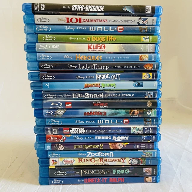 ALL CARTOON WALT Disney Pixar (20) Blu-ray Movie Lot, Animated Kids ...