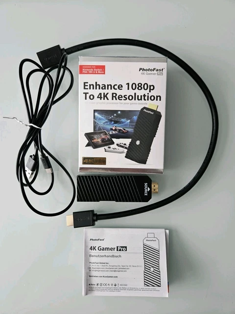 PHOTOFAST 4K GAMER Pro -Black HDMI 4K Upscaler - Nintendo Switch/Modern ...