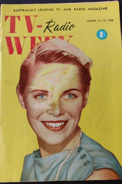 VINTAGE 1958 TV Radio Weekly Magazine Bernadette Russell~Judy Jack~Bert ...
