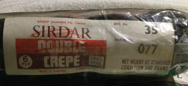 YARN -SIRDAR DOUBLE Crepe 50g x 10 100% wool Brown 6 ply Original ...