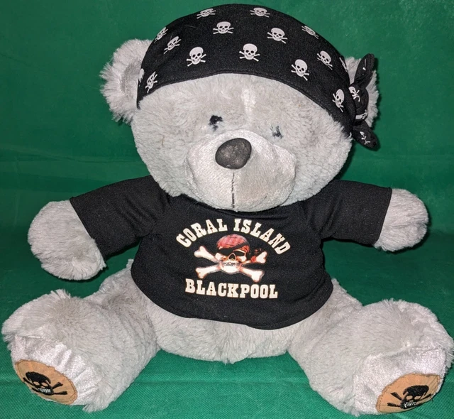 CORAL ISLAND BLACKPOOL Pirate Teddy Bear Plush 11" £1.75 - PicClick UK