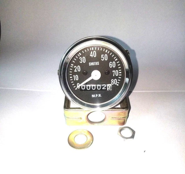BSA BANTAM C15 B40 Ariel Arrow & Guide Replacement Speedometer Chrome ...