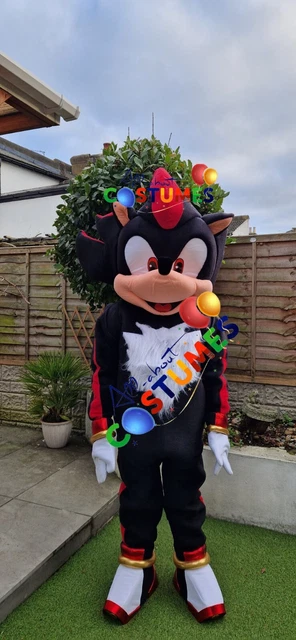 HIRE SHADOW SONIC the Hedgehog Adult Lookalike Costume Mascot Fancy ...
