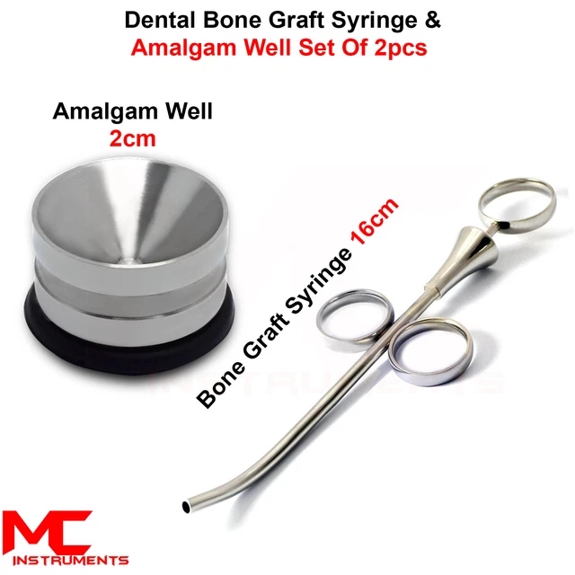 DENTAL BONE GRAFT Syringe, Amalgam Well Implant Oral Surgery Lab ...