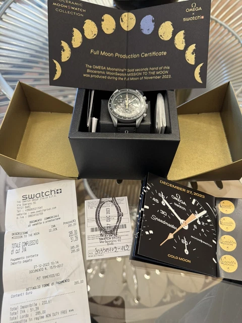 OMEGA X SWATCH Mission To The Moonshine Gold “Cold Moon Snowflake” EUR ...