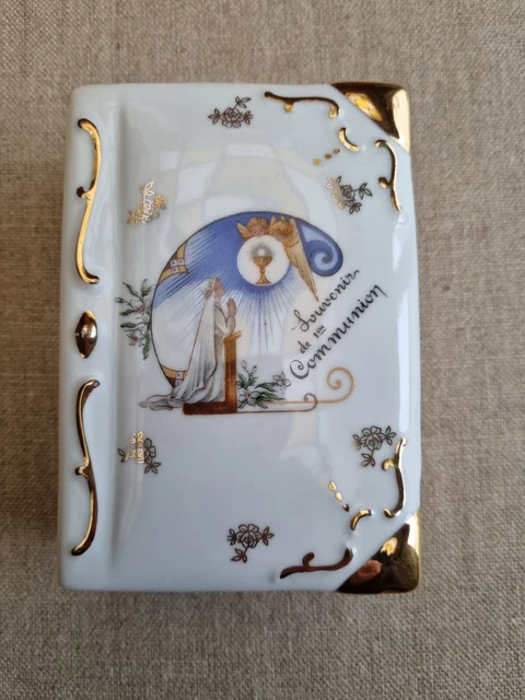 ANCIEN BOITE Bonbonniere Porcelaine Limoges Souvenir De Communion Religion EUR 8,00 - PicClick FR