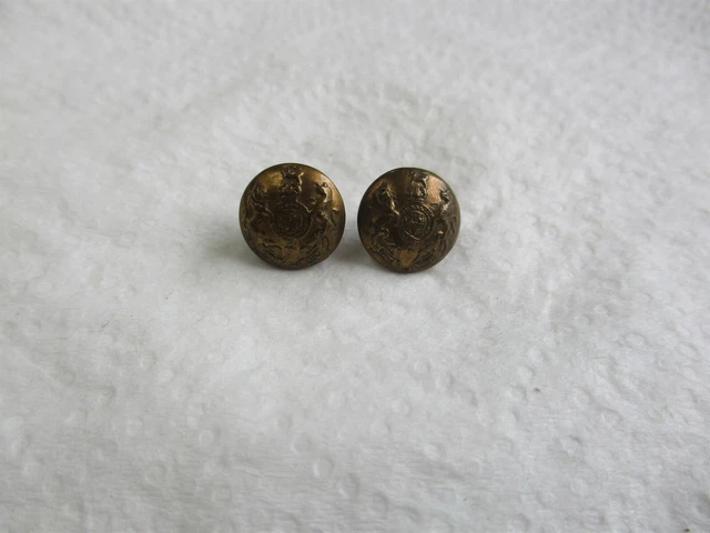 BRITISH ARMY PAIR:&GENERAL SERVICE CAP BUTTONS"(12mm, WW1-WW2 Era ...