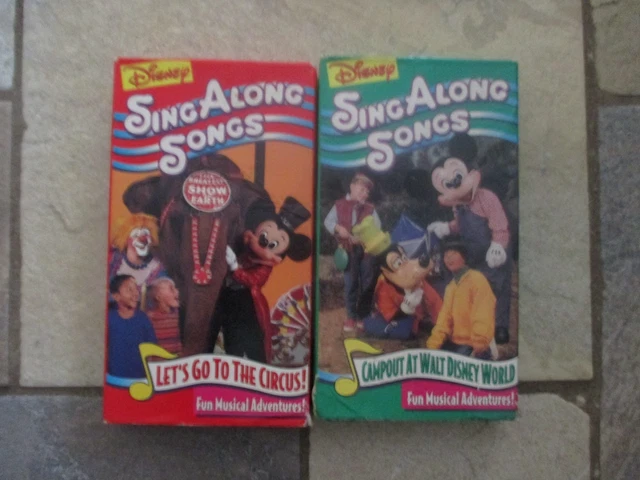 VHS DISNEY SING ALONG SONGS ~ CAMPOUT AT WALT DISNEY WORLD ~ LET'S GO ...