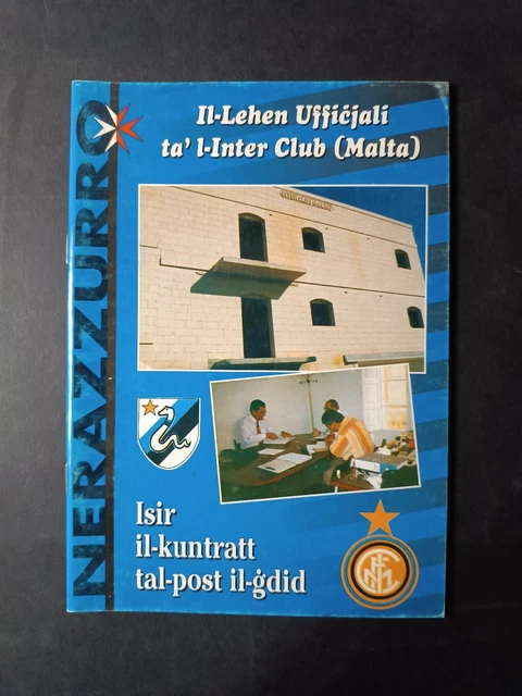 OPUSCOLO INTERAZZURRO IL-LEHEN Ufficiali ta' l-Inter Club (Malta) 1996 ...
