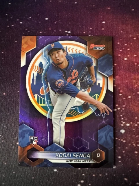 KODAI SENGA ROOKIE 2023 réfracteur violet Bowman /250 #50 Mets de New ...