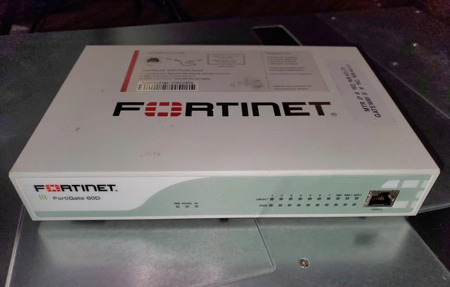 APPLIANCE DE SÉCURITÉ pare-feu routeur Fortinet FortiGate 60C FG-60C ...