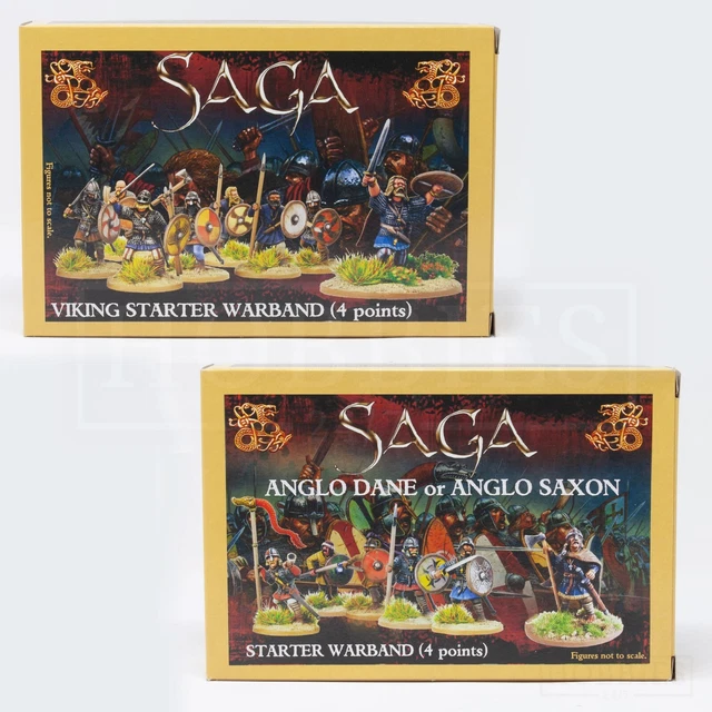 SAGA 28MM GAMING Figures Anglo Dane Saxon Viking 4 Point Starter ...
