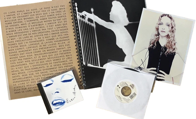 Vintage Madonna Sex Book Signed 8x10 Picture Erotica 7 Vinyl Record