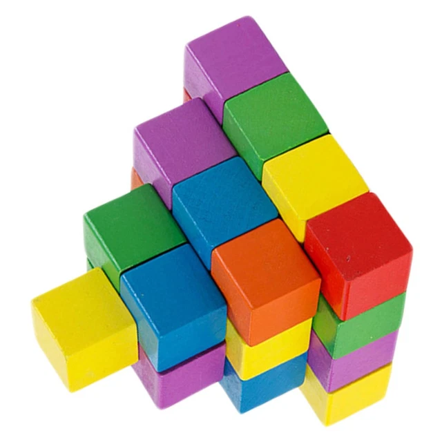 50 PCS SMALL Wooden Cube Blocks for Mathematics Teaching and Craft Use ...