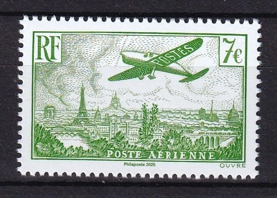 FRANCE 2025 - Aérien avion survolant Paris - émis en feuillet- neuf ...