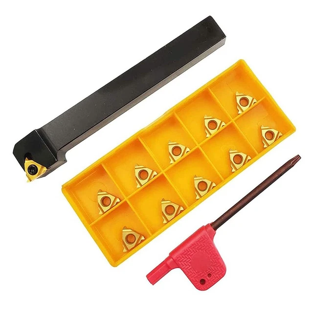 OUTIL DE TOURNAGE de filetage de tour CNC 12 mm performance inégalée + insert EUR 23,30 ...