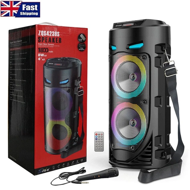 3000W PORTABLE BLUETOOTH Party Speaker Sub Woofer Heavy Bass Sound ...