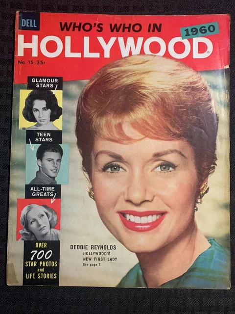 1960 WHO'S WHO IN HOLLYWOOD Dell Magazine #15 très bon état/fn 5.0 ...