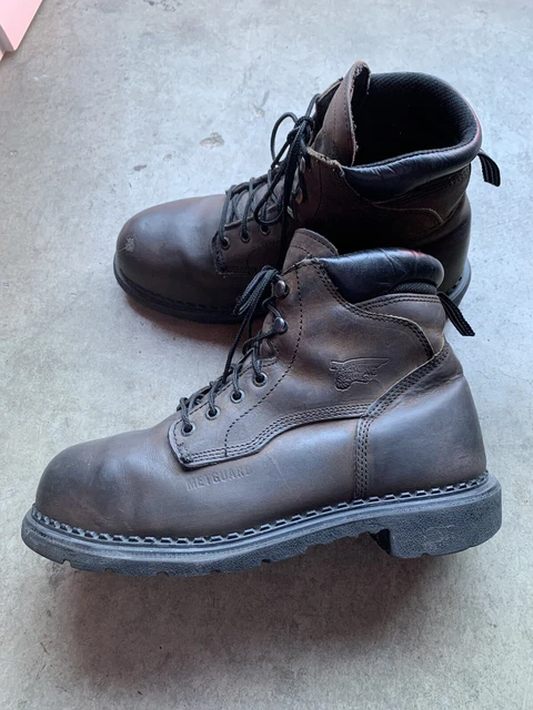 RED WING 4433 Brown Steel Toe Met Guard Boots Men's Size 9.5 E2 £77.72 ...