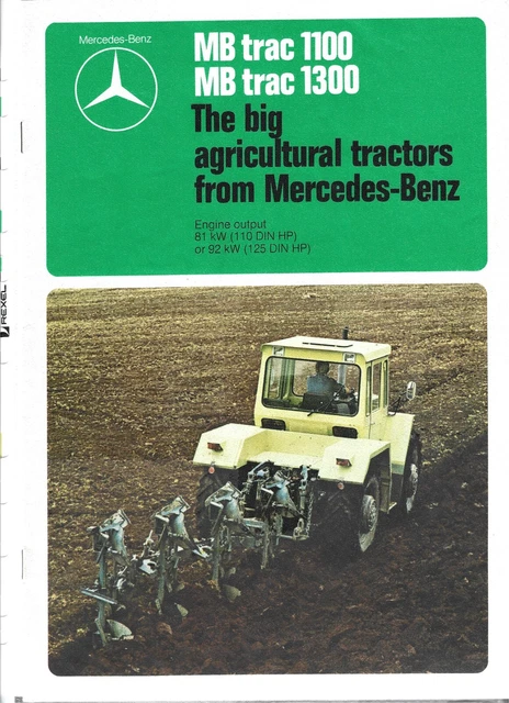 MERCEDES BENZ MB Trac 1100 1300 Tractor Brochure 4WD £8.50 - PicClick UK