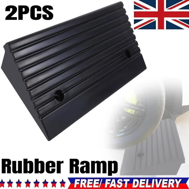 2X RUBBER CURB Ramps for Kerb Car Scooter Motorbike Wheelchair ...