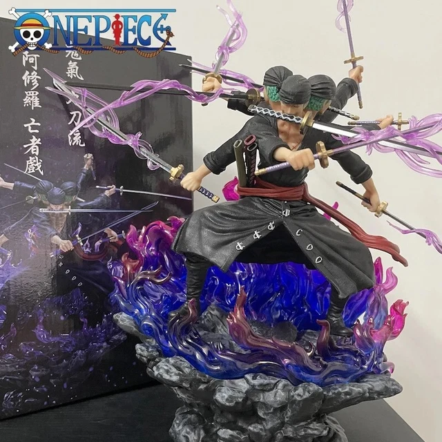 12& ONE PIECE Roronoa Zoro Anime Three Heads And Six Arms PVC Action ...