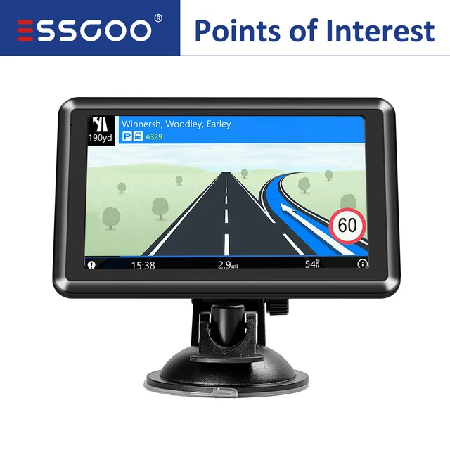 ESSGOO 5'' HD GPS Navigation Sat Nav for Car Truck Caravan HGV LGV ...