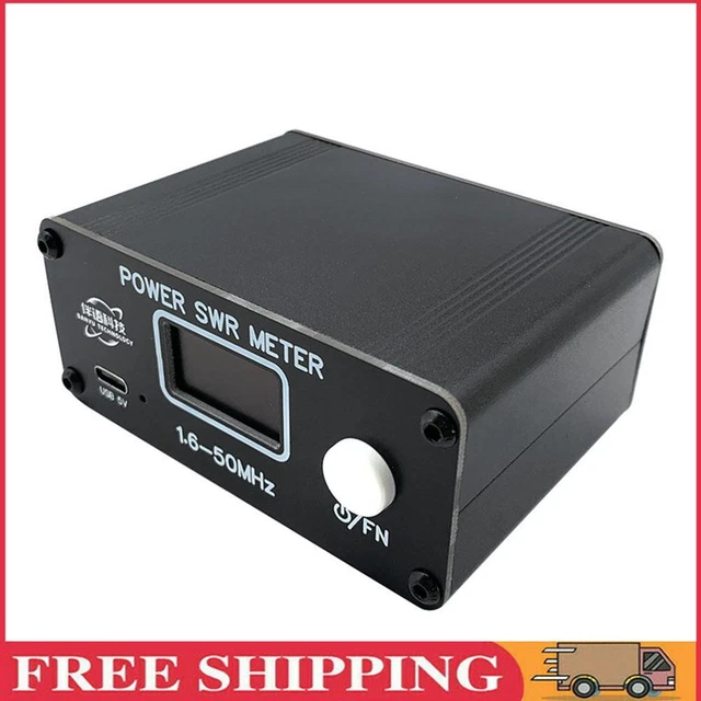 MINI POWER SWR Meter 1.6-50MHz Digital Display Shortwave Power Meter 0 ...