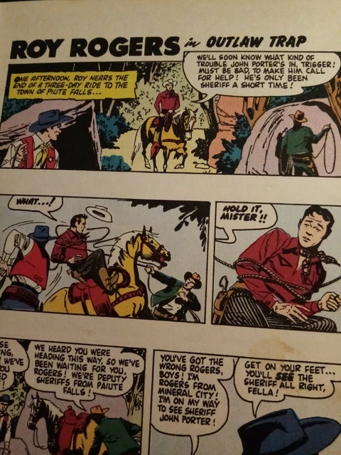 SA68 EPHEMERA 1950S comic strip story Roy Rogers outlaw trap £2.65 ...