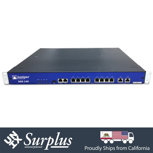 8 PORT FE RJ45 Juniper Networks SSG 140 256MB RAM VPN Firewall Secure ...