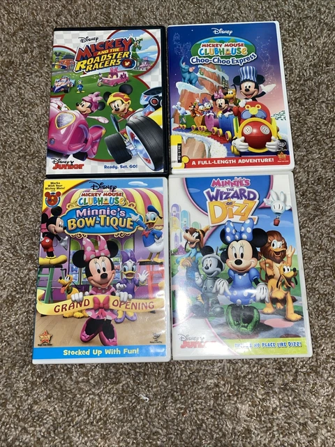 4 DISNEY MICKEY Mouse Clubhouse DVD Minnie Jr Choo Express Wizard Dizz ...
