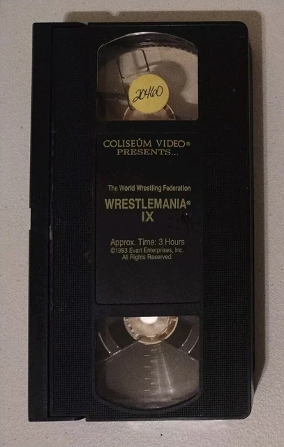 WWF WRESTLEMANIA IX (VHS, 1993) Wrestling WWE Coliseum Video Hulk Hogan ...