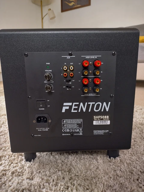 FENTON SHFS08B 8 inch 200 Watt Active Subwoofer - Black. £90.00 ...