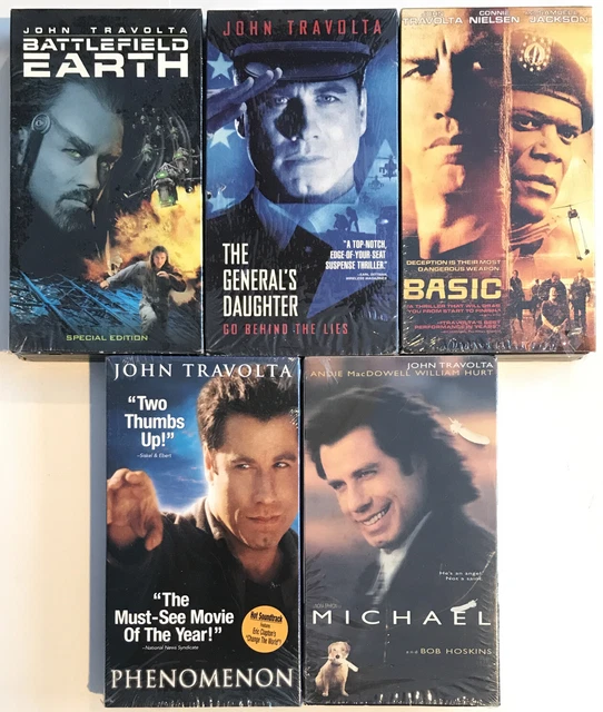 JOHN TRAVOLTA VHS Movie Lot Of 5 Michael Basic Phenomenon Generals ...