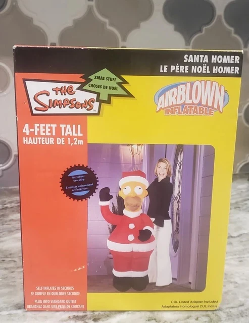 2004 GEMMY THE Simpsons Santa Homer 4 feet tall Airblown Inflatable ...