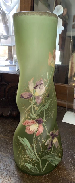 LEGRAS VASE EN verre émaillé décor floral 1900's EUR 400,00 - PicClick FR