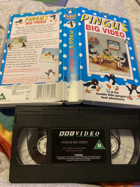 PINGU’S BIG VIDEO VHS Video BBC Children’s Retro 14 Adventures 73 Mins ...