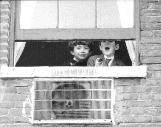 JOHN F. KENNEDY, Jr. looking through window with friend, 8x10 Photo ...