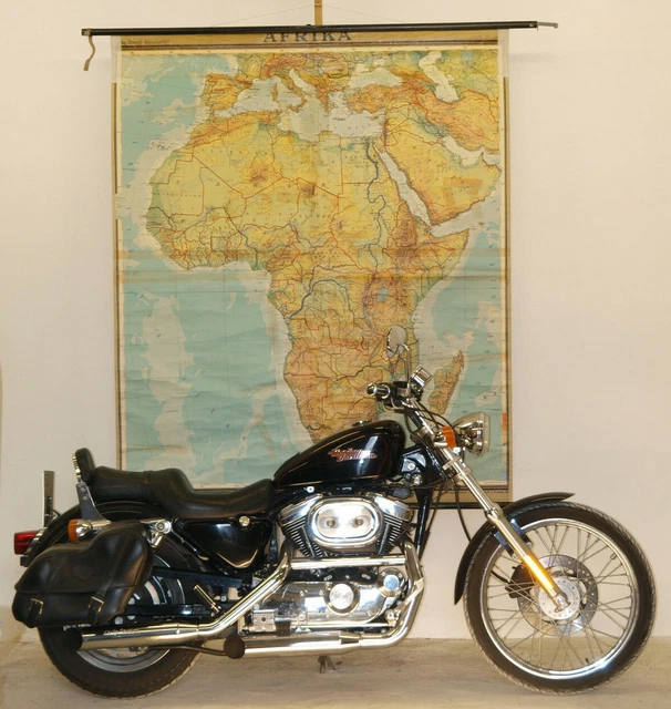 BEAUTIFUL OLD DETAILED School Wall Map Africa Physical 1963 155x183cm ...