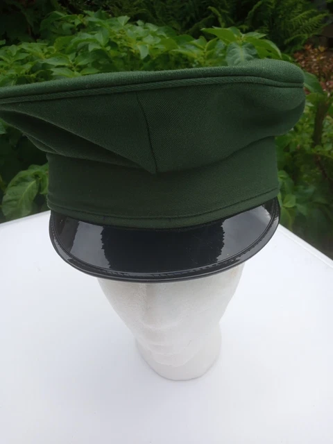 EAST GERMAN DDR Communist Era Cold War Green Peaked Cap Hat Size Small ...