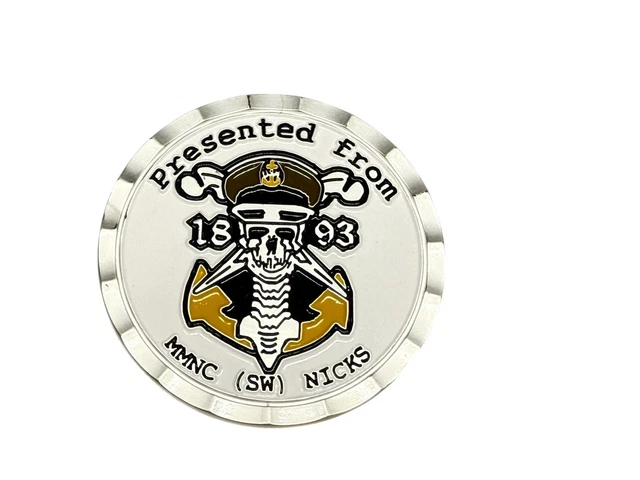 US NAVY CHALLENGE coin CPO GOAT LOCKER MMNC SW NICKS 1893 HARDEST ...