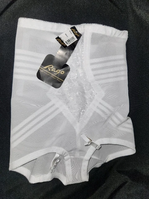 NWT RAGO XL 32 Nylon Girdle Shaper Panties 6101 Side Zipper High Waist ...