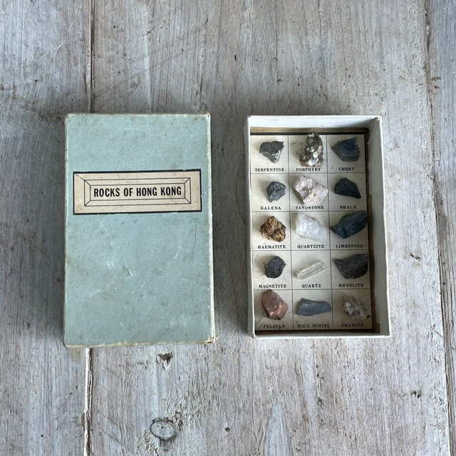 ROCKS & GEODES Collection Minerals Hong Kong Set of 15 Fossils Crystals ...